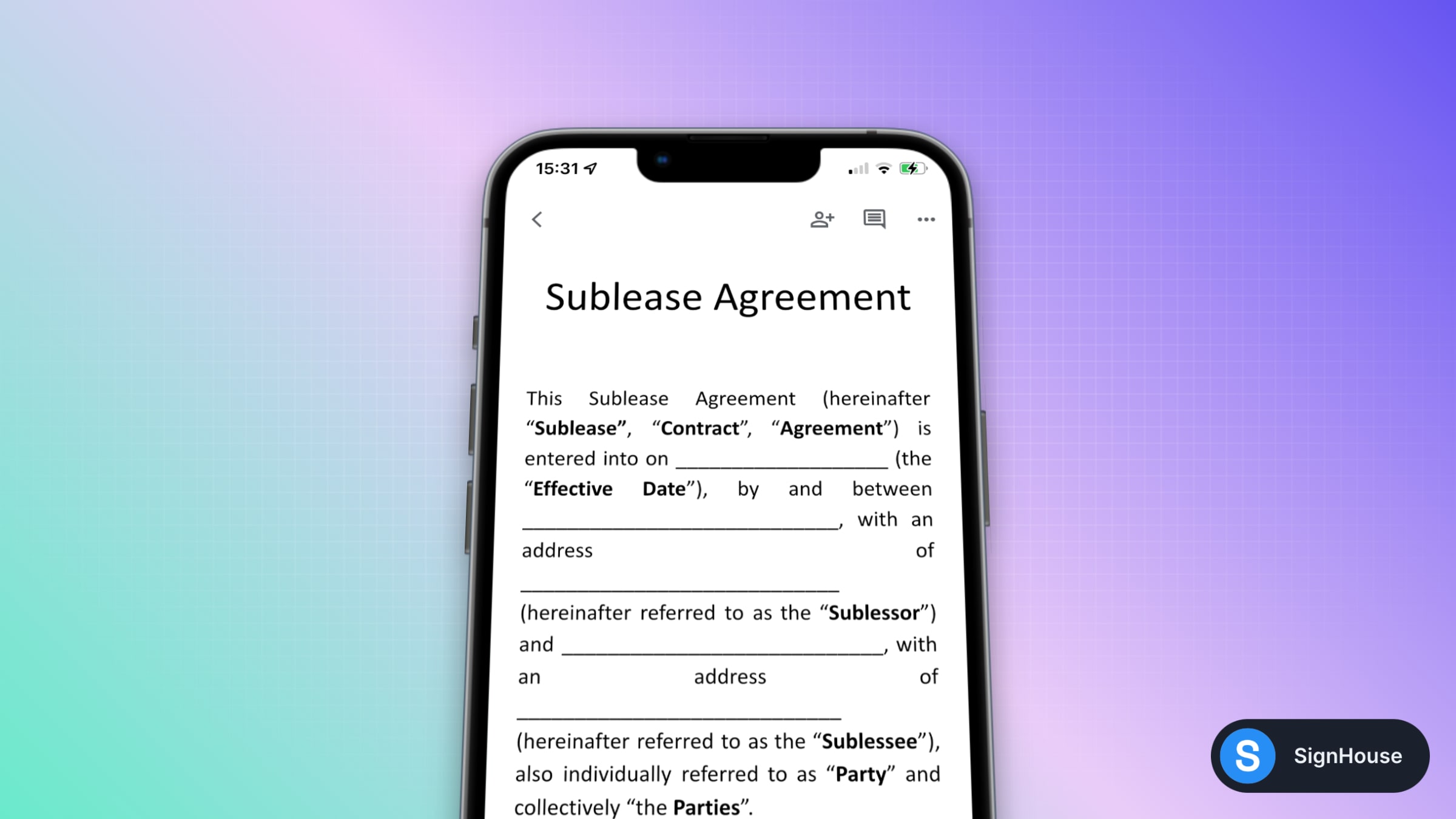 Free Sublease Agreement Template (PDF, Word) - SignHouse